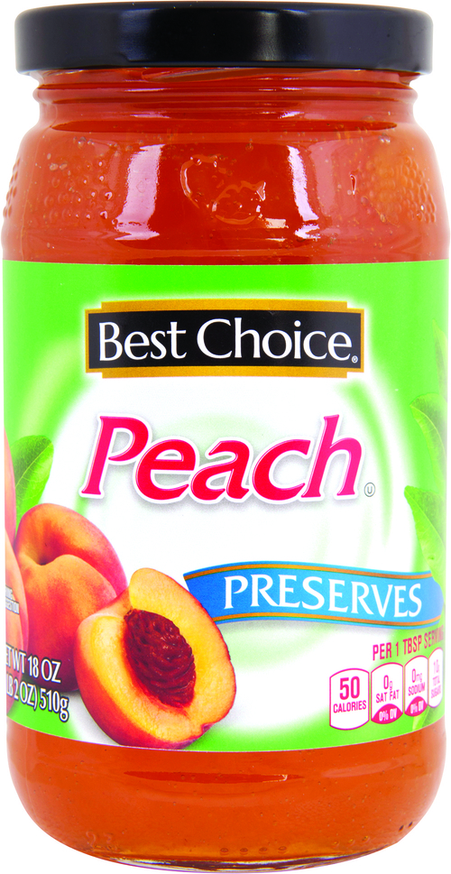 Rushford Foods : Best Choice Peach Preserve 18 oz